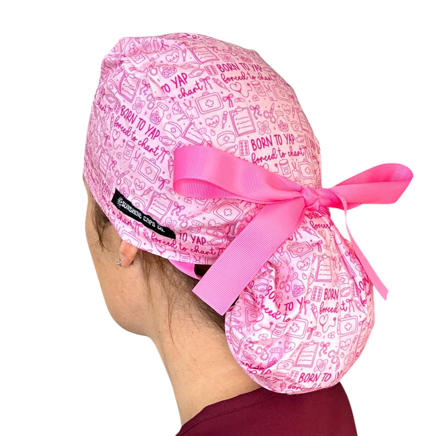 Ponytail Scrub Caps For Long Hair- Sunshine Caps Co.