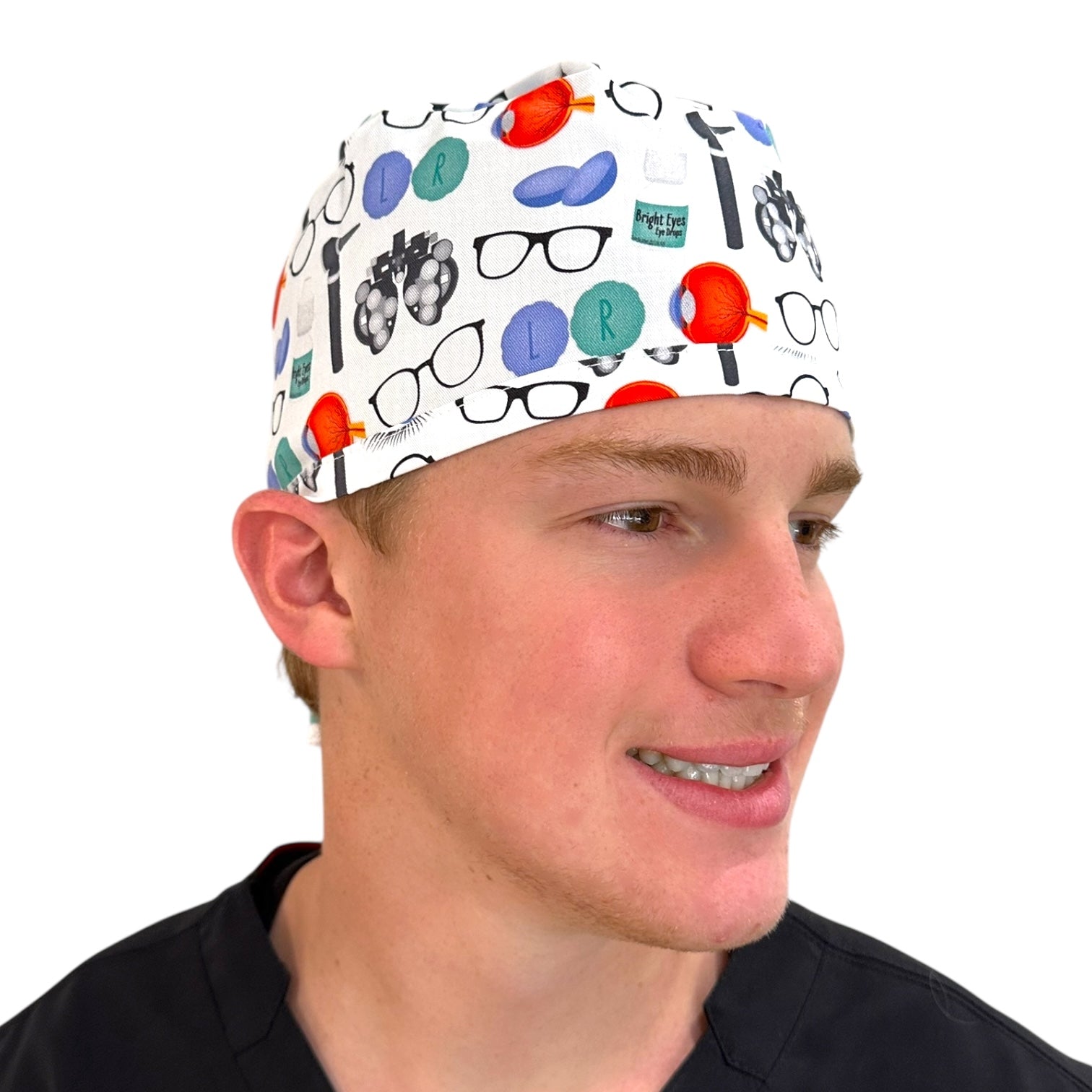 Eye Exam Ophthalmology Men's Surgical Scrub Hats