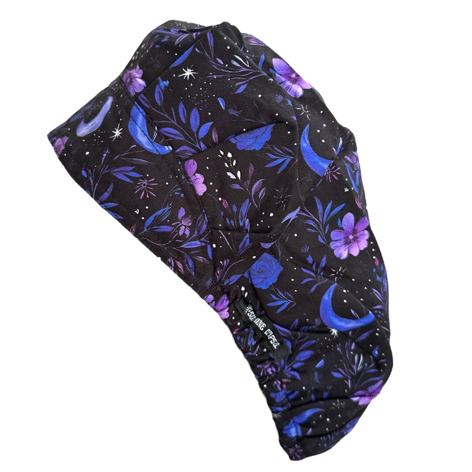 Purple Moonbeam Bouffant Scrub Caps for Long Hair