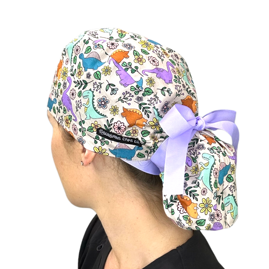 Ponytail Scrub Caps For Long Hair- Sunshine Caps Co.