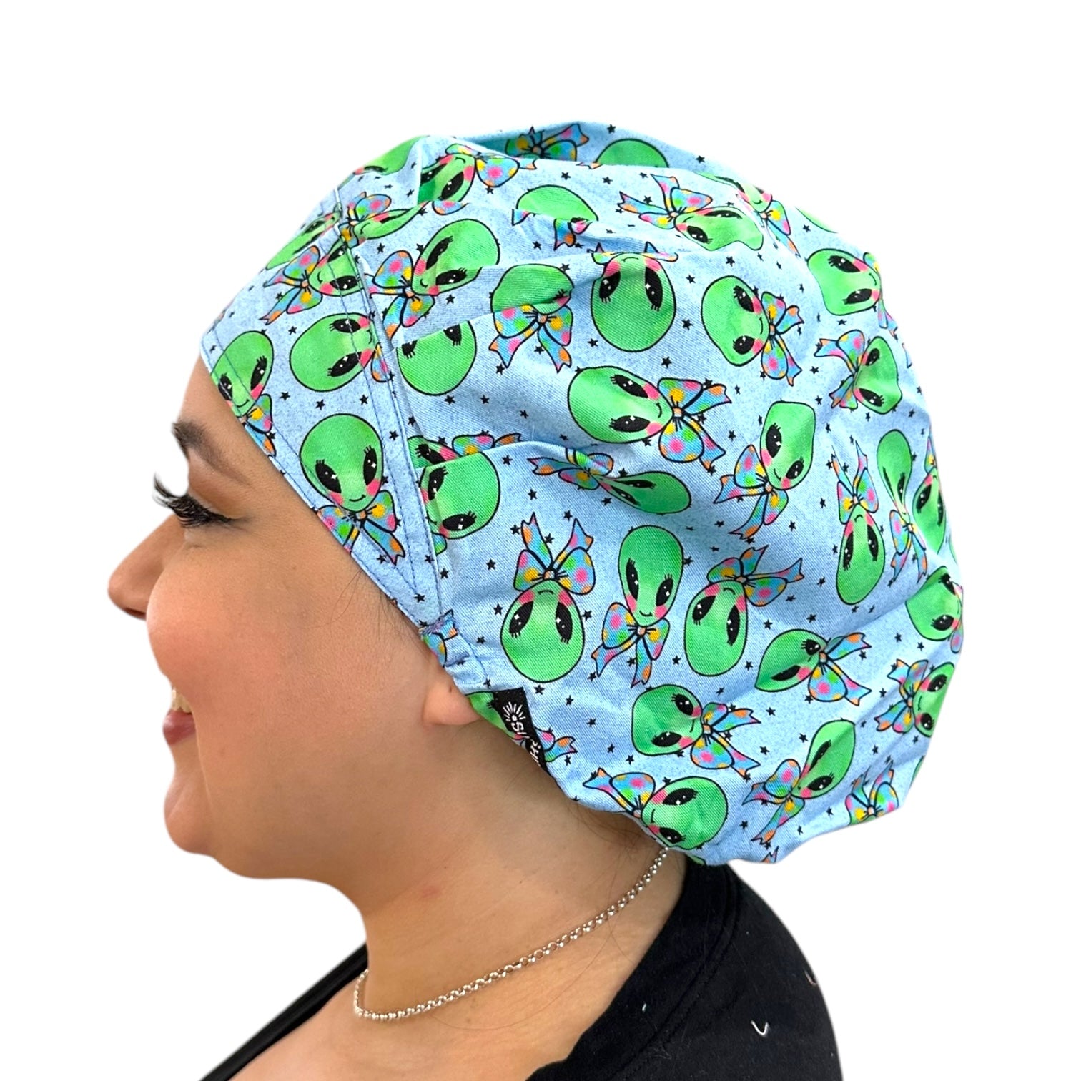 Bouffant Scrub Caps for Long Hair | Alien Cuties – Sunshine Caps Co.