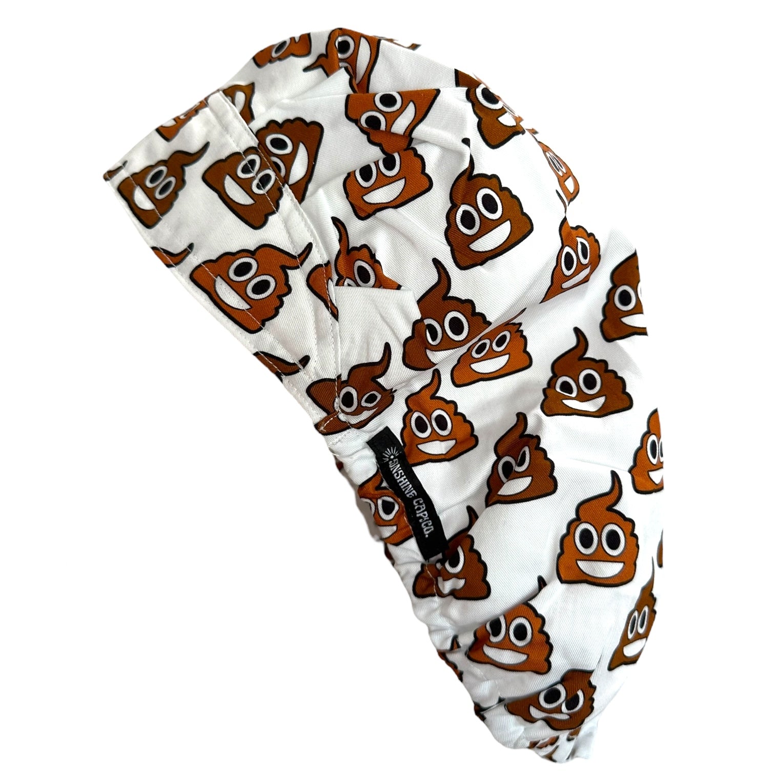 Funny Poop Emoji Bouffant Scrub Cap for Long Hair