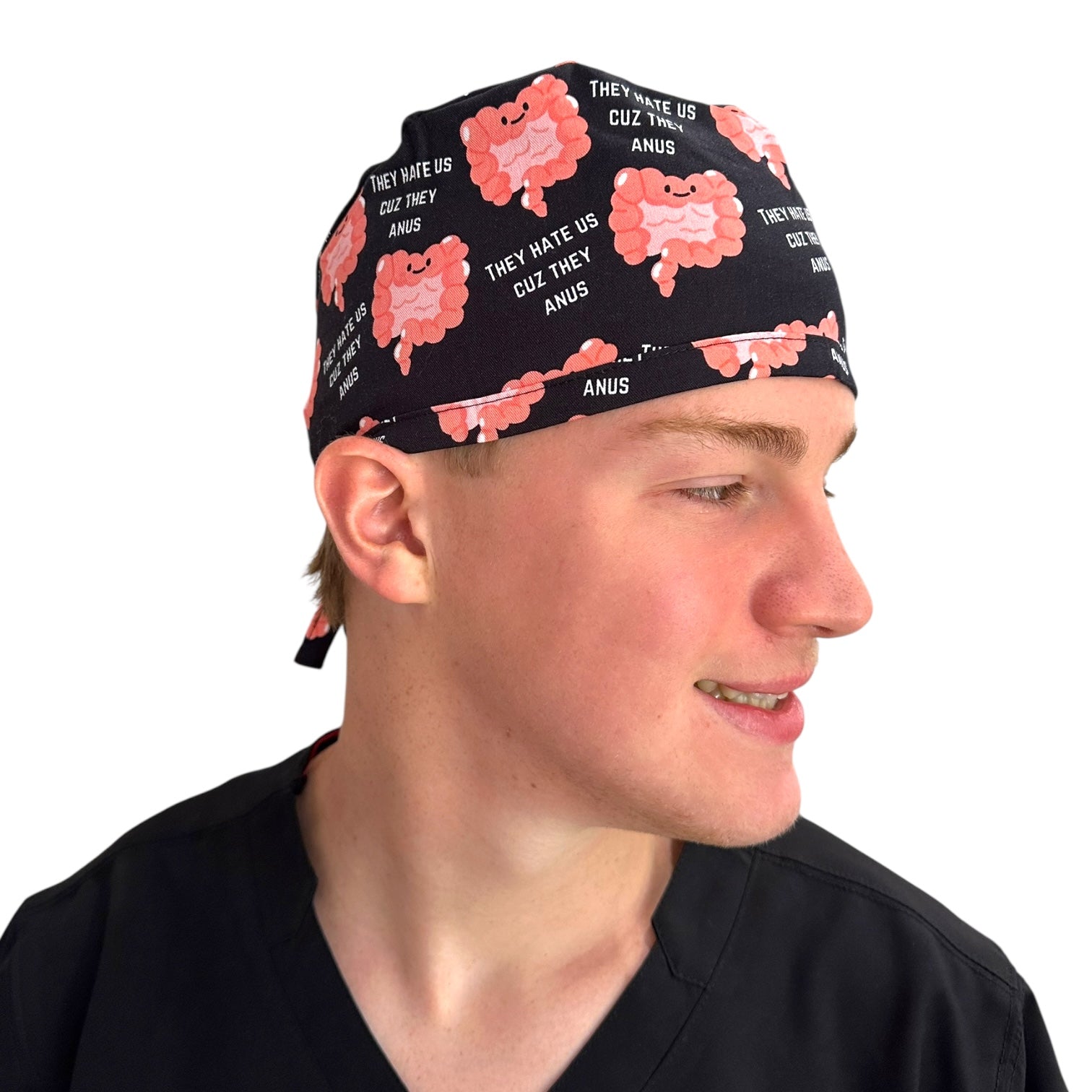 They Hate Us 'Cause They Anus" Print Unisex Scrub Cap